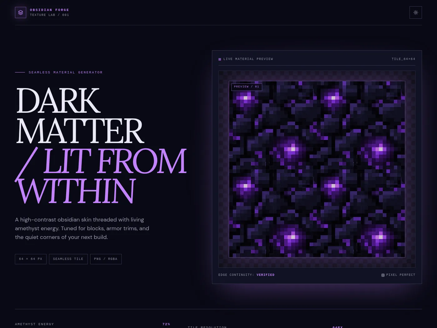 Obsidian Amethyst Textures