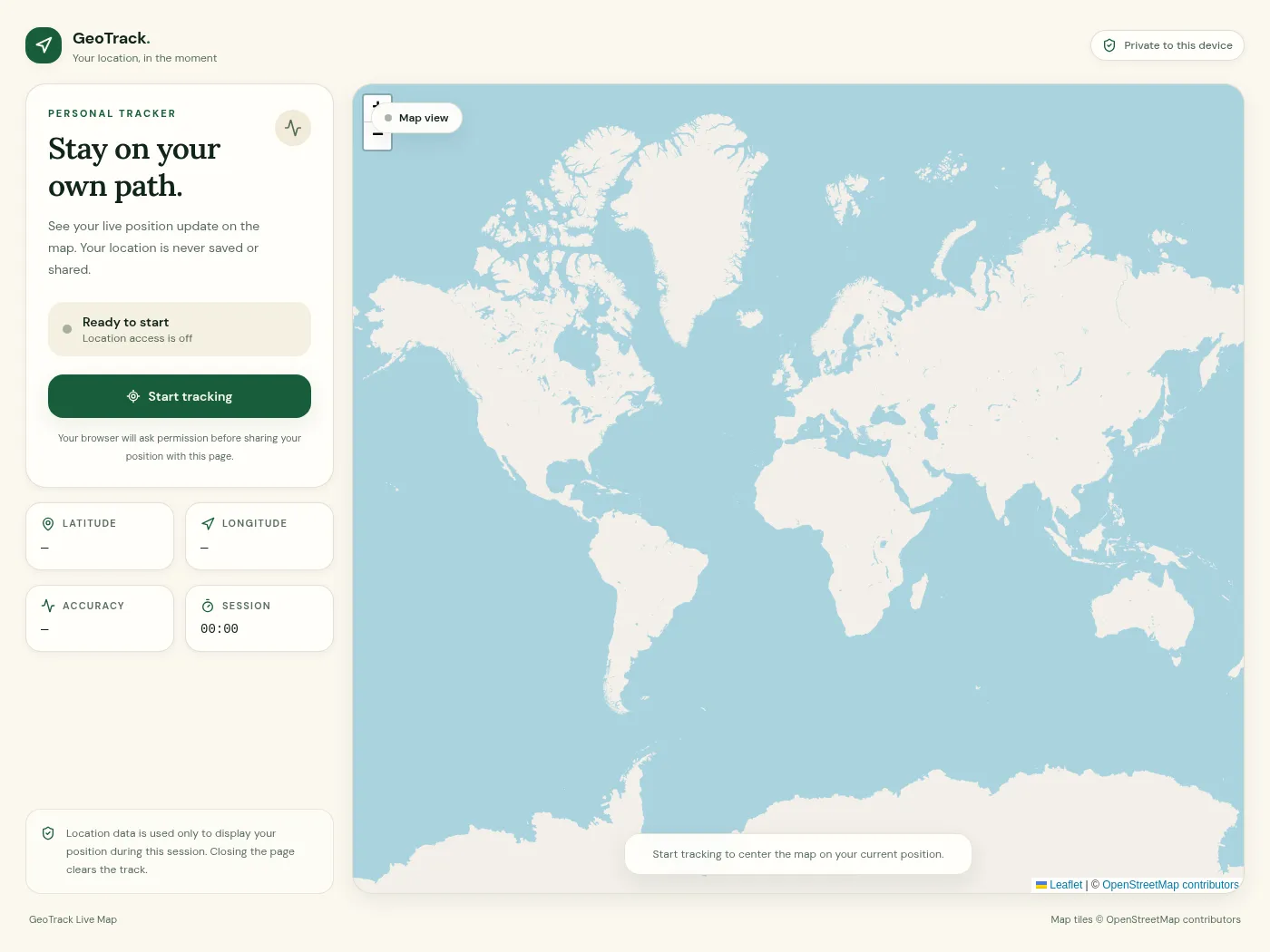 GeoTrack Live Map