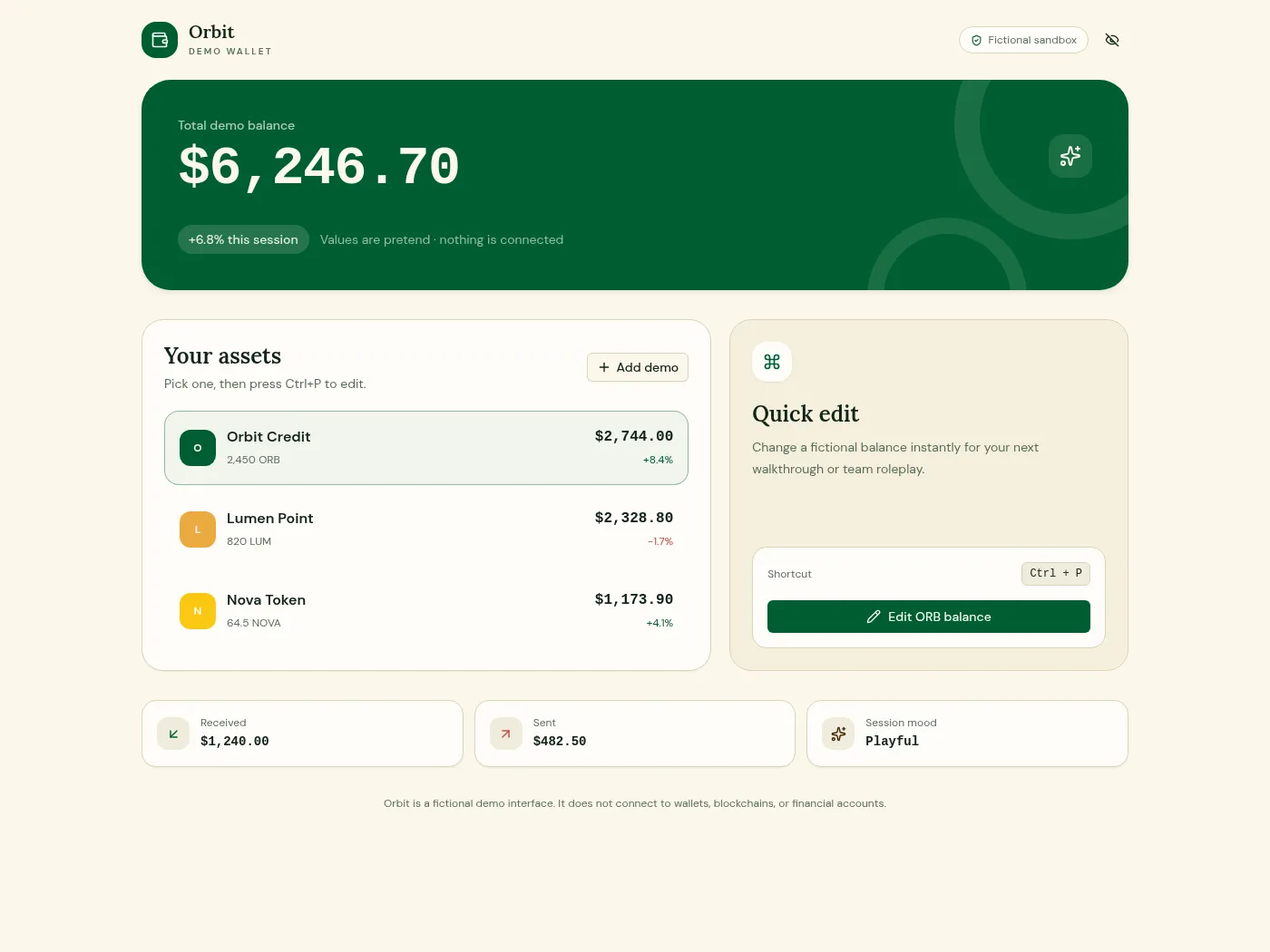 Exodus Wallet Simulator