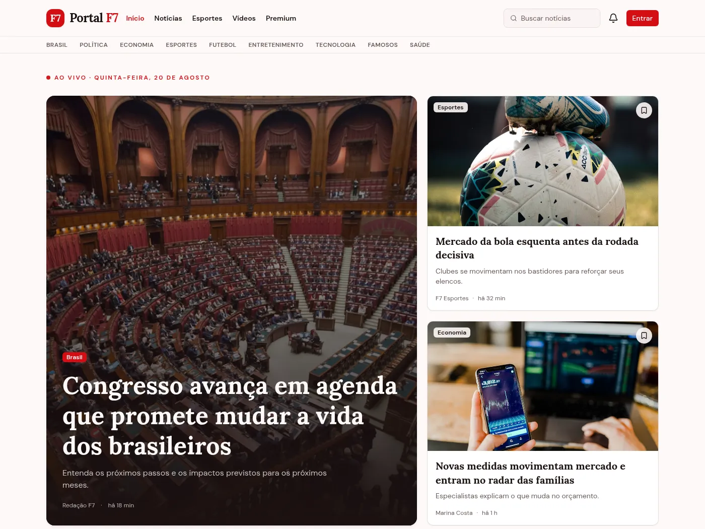 Portal F7 News Platform