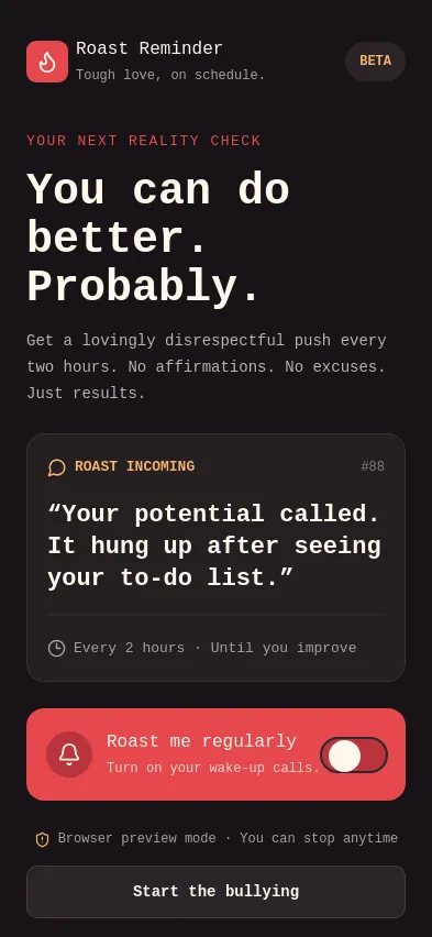 Roast Reminder