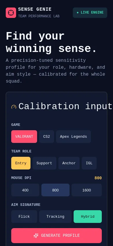 ProGamer Sensitivity Genie