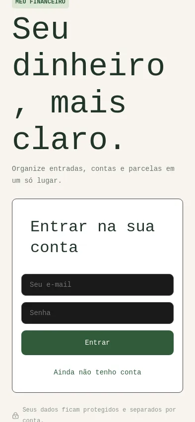 Meu Financeiro Mobile
