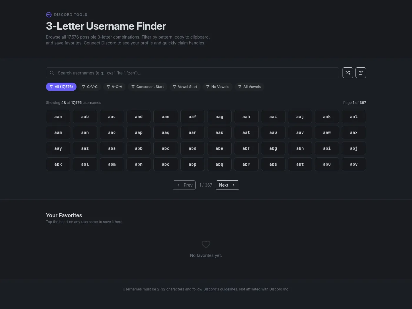 Discord Handle Finder