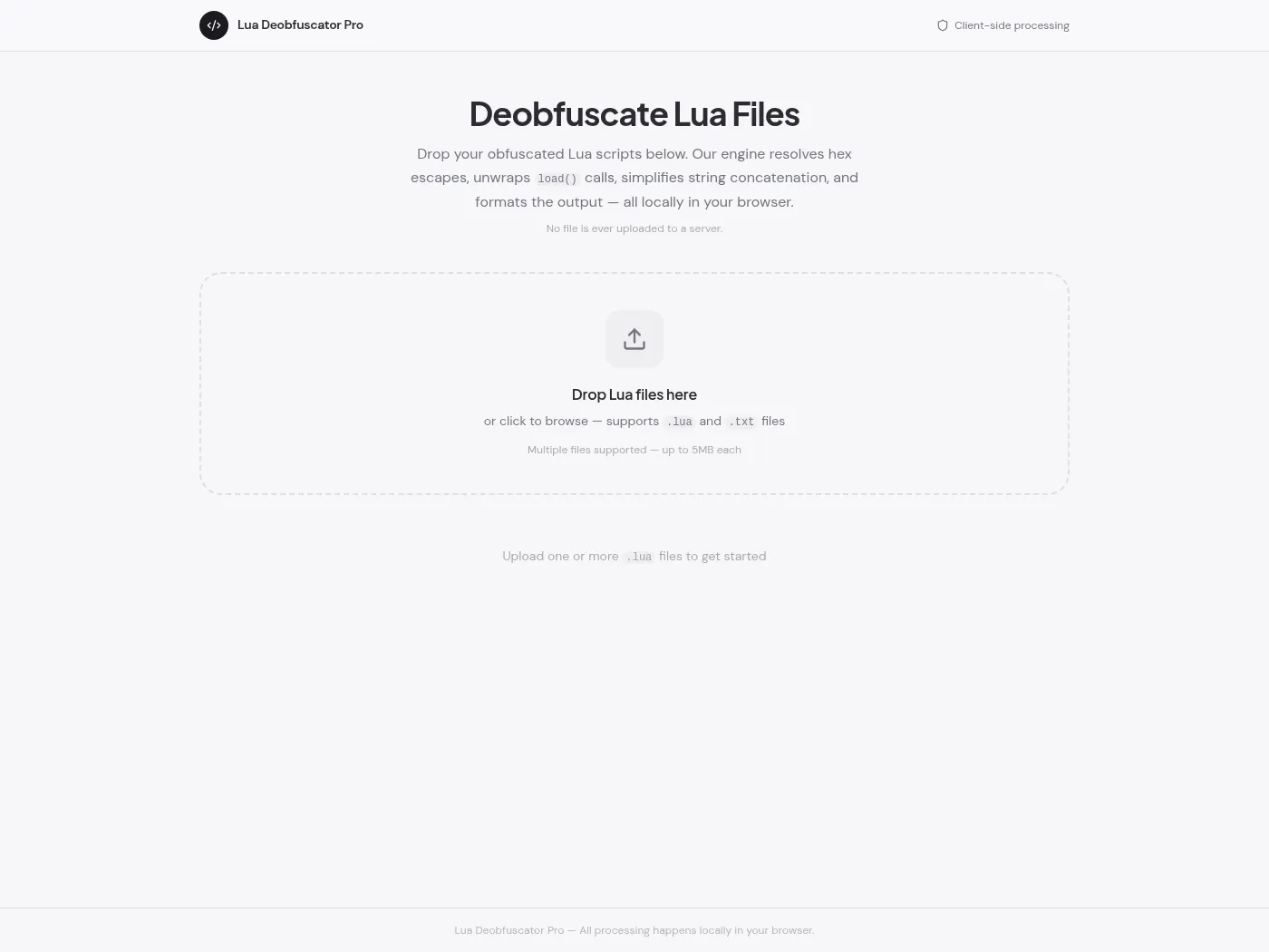 Lua Deobfuscator Pro