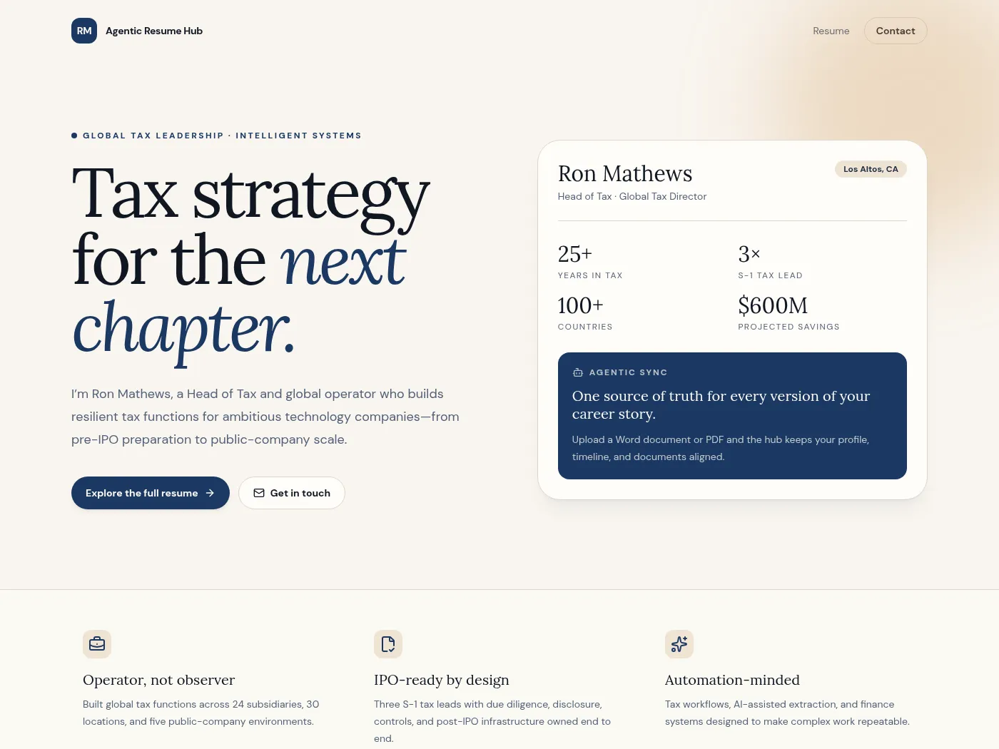 Agentic Resume Hub
