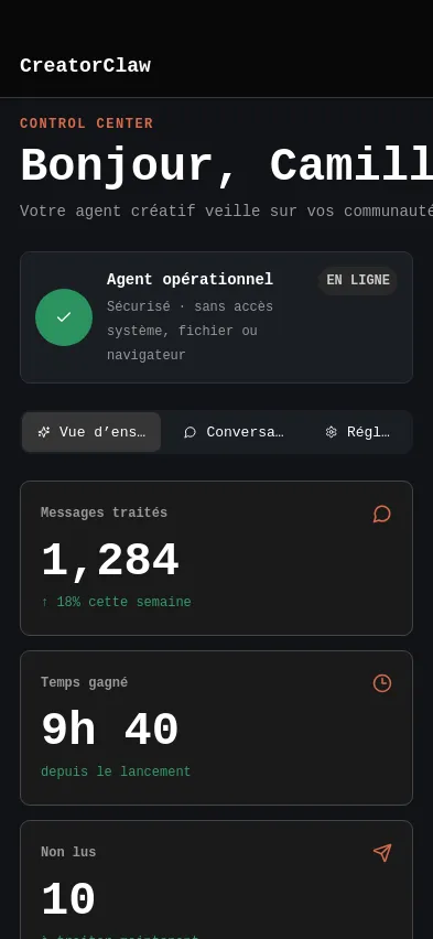CreatorClaw AI Agent