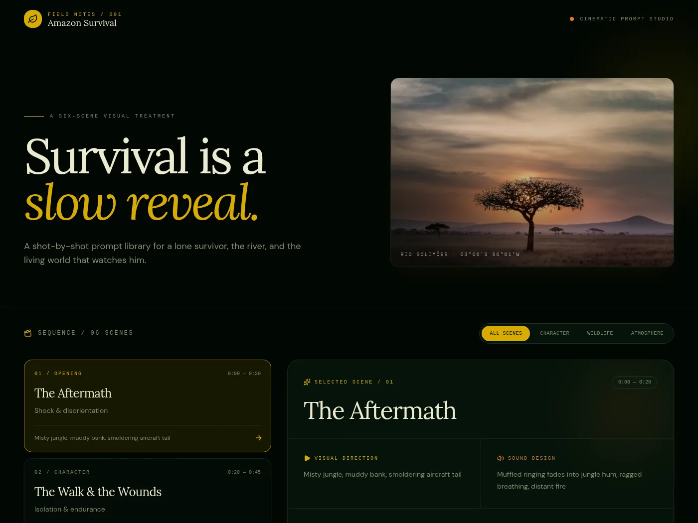 Amazon Survival Cinematic Tool