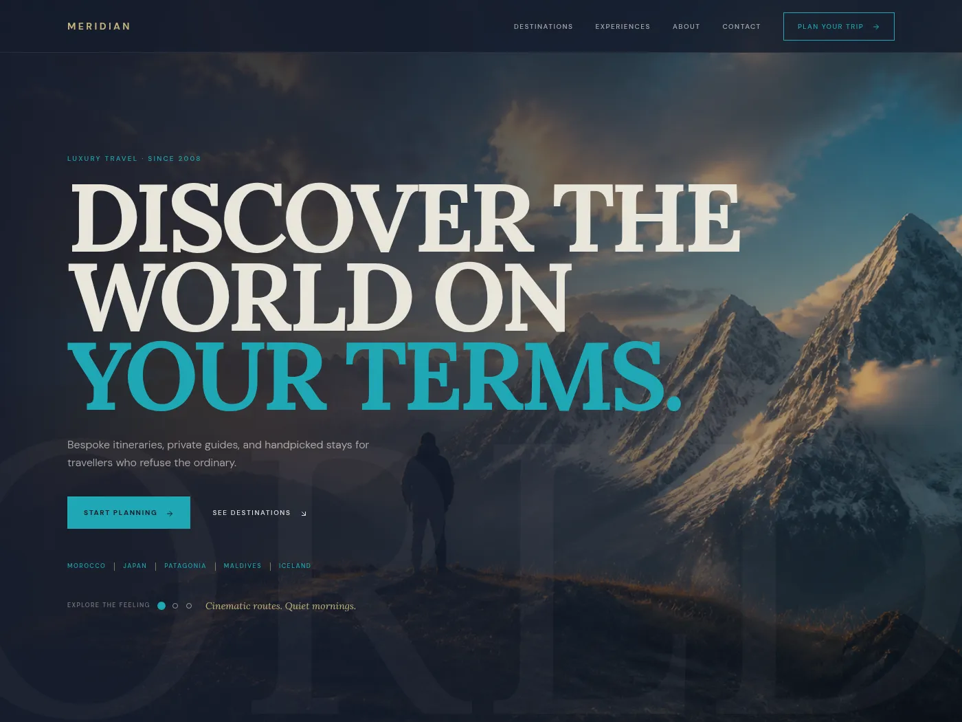 Meridian Travel Website