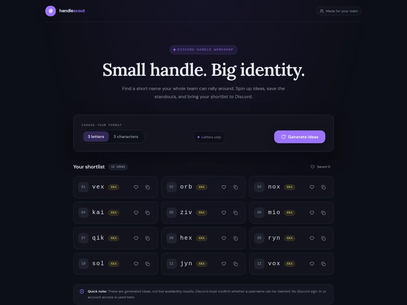 Discord Handle Finder
