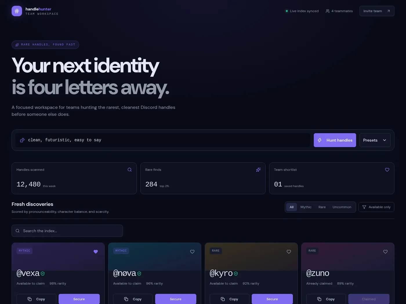 Discord Handle Hunter
