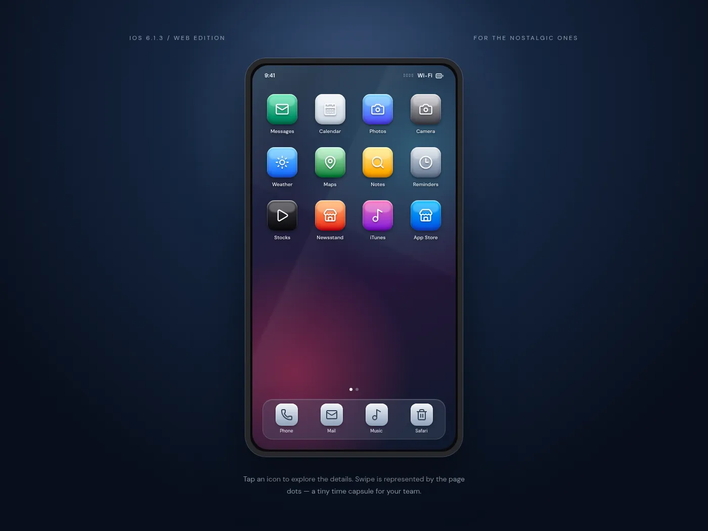 Retro iOS 6 Web Experience