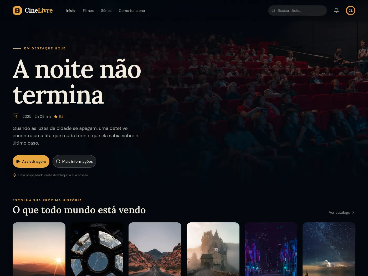 Ad-Funded Cinema App