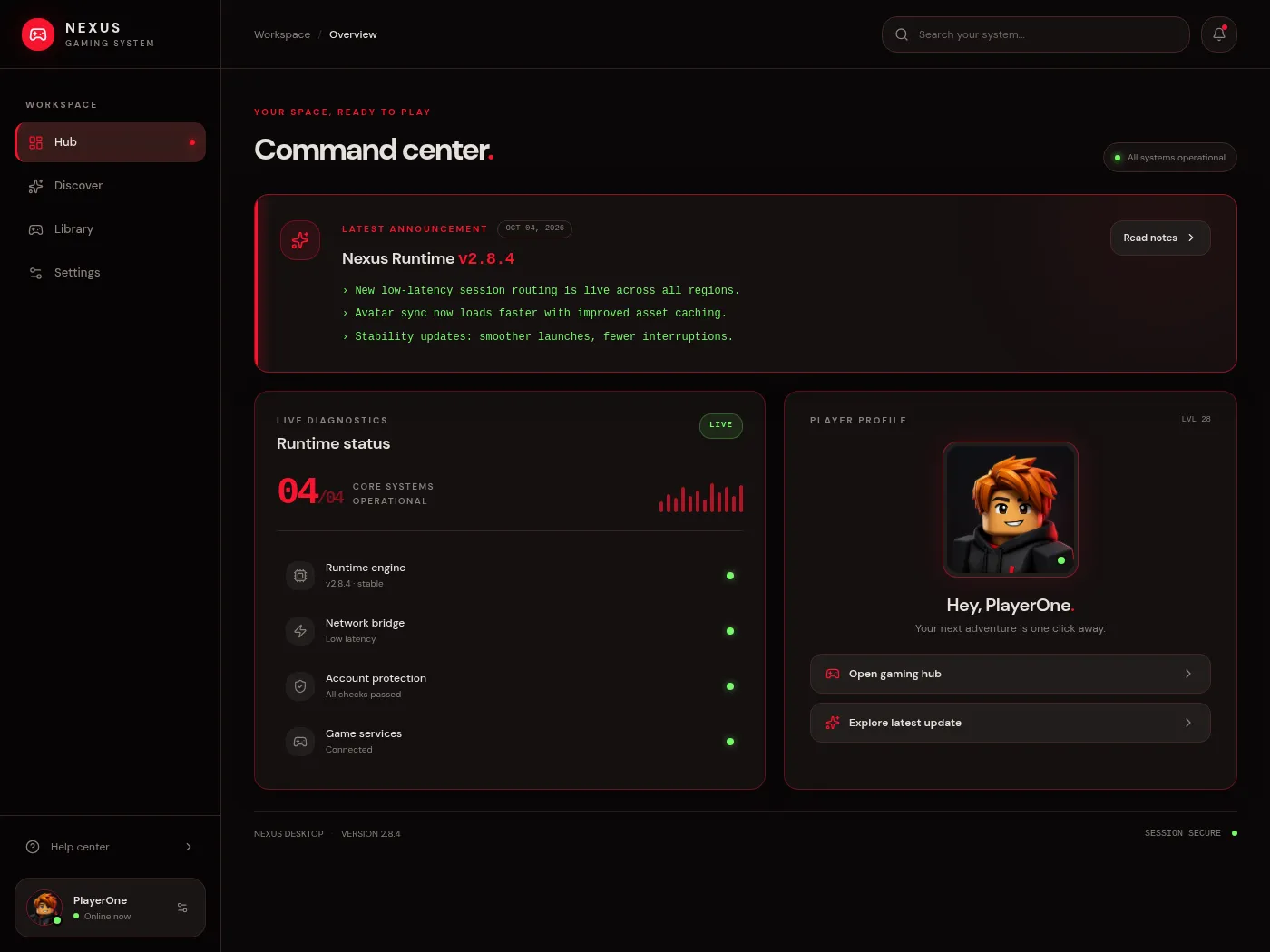 NeonGaming UI Kit