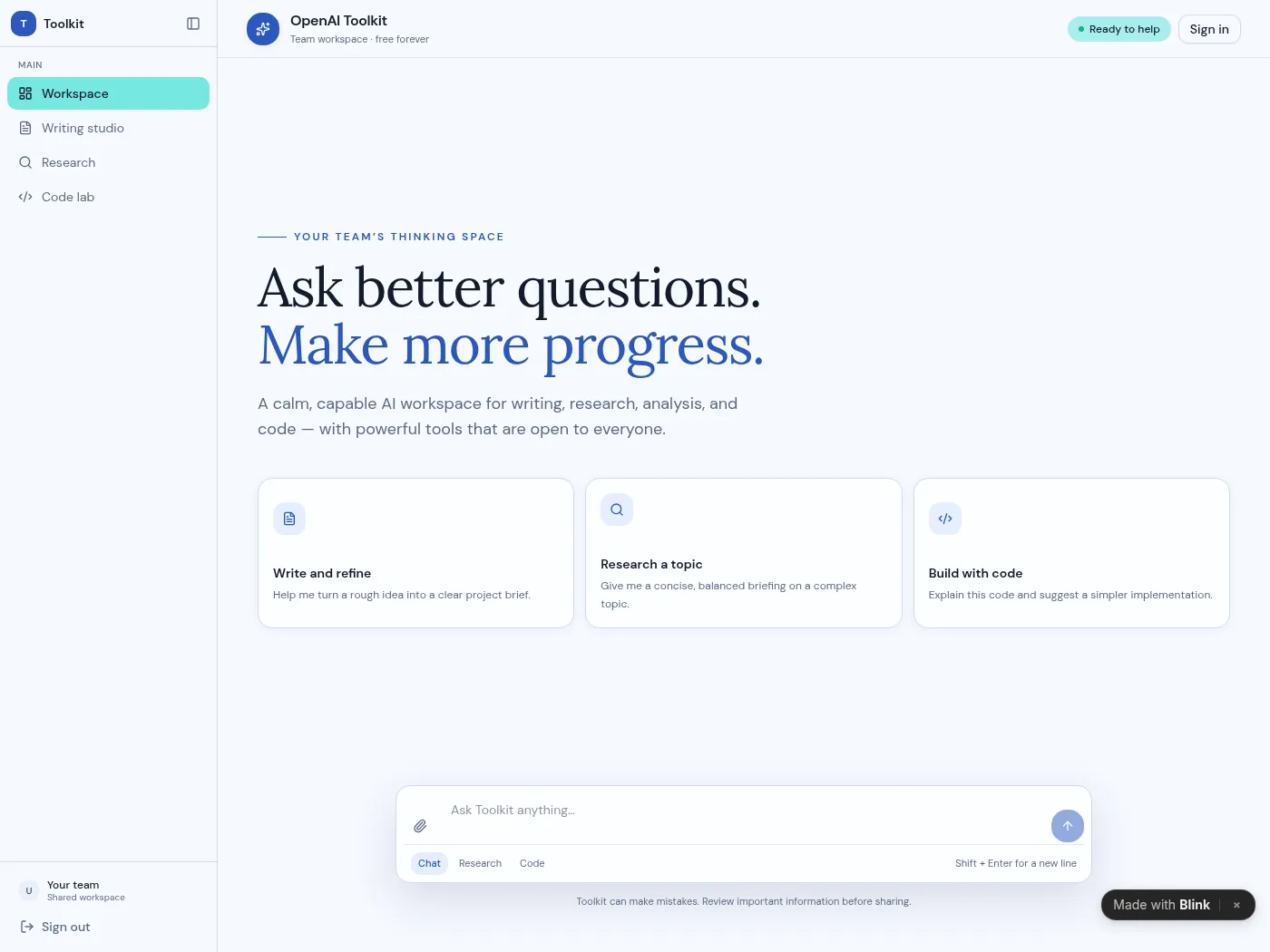 OpenAI Toolkit