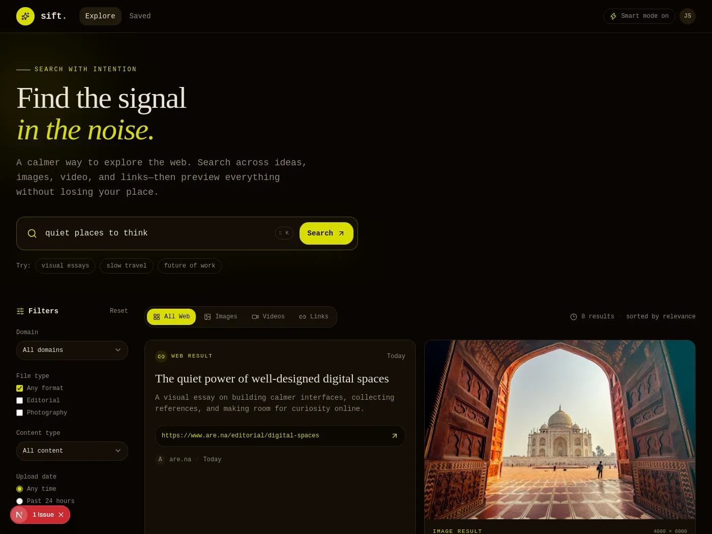 Smart Search Dashboard