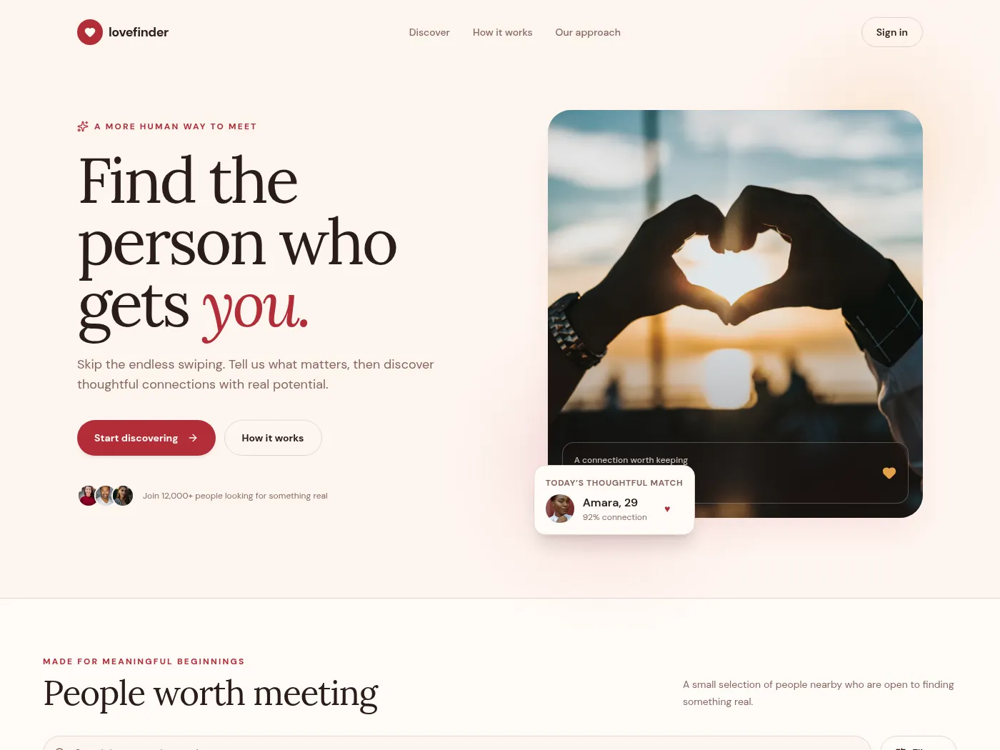 LoveFinder Website