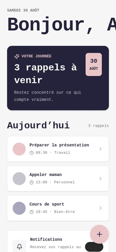 Modern Reminder App