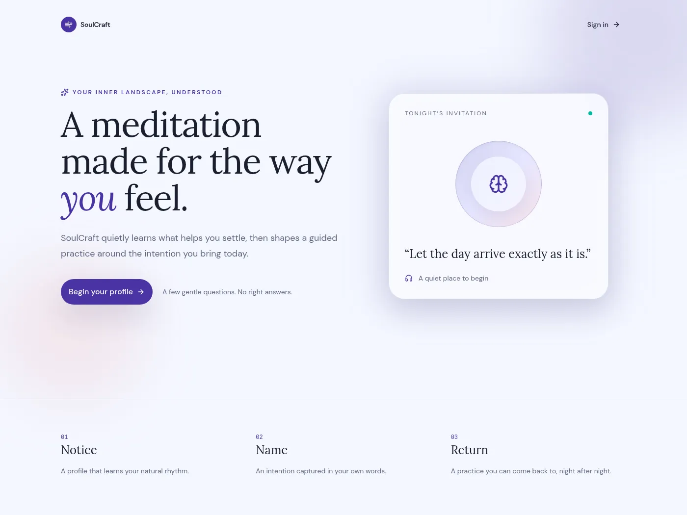 SoulCraft Meditation