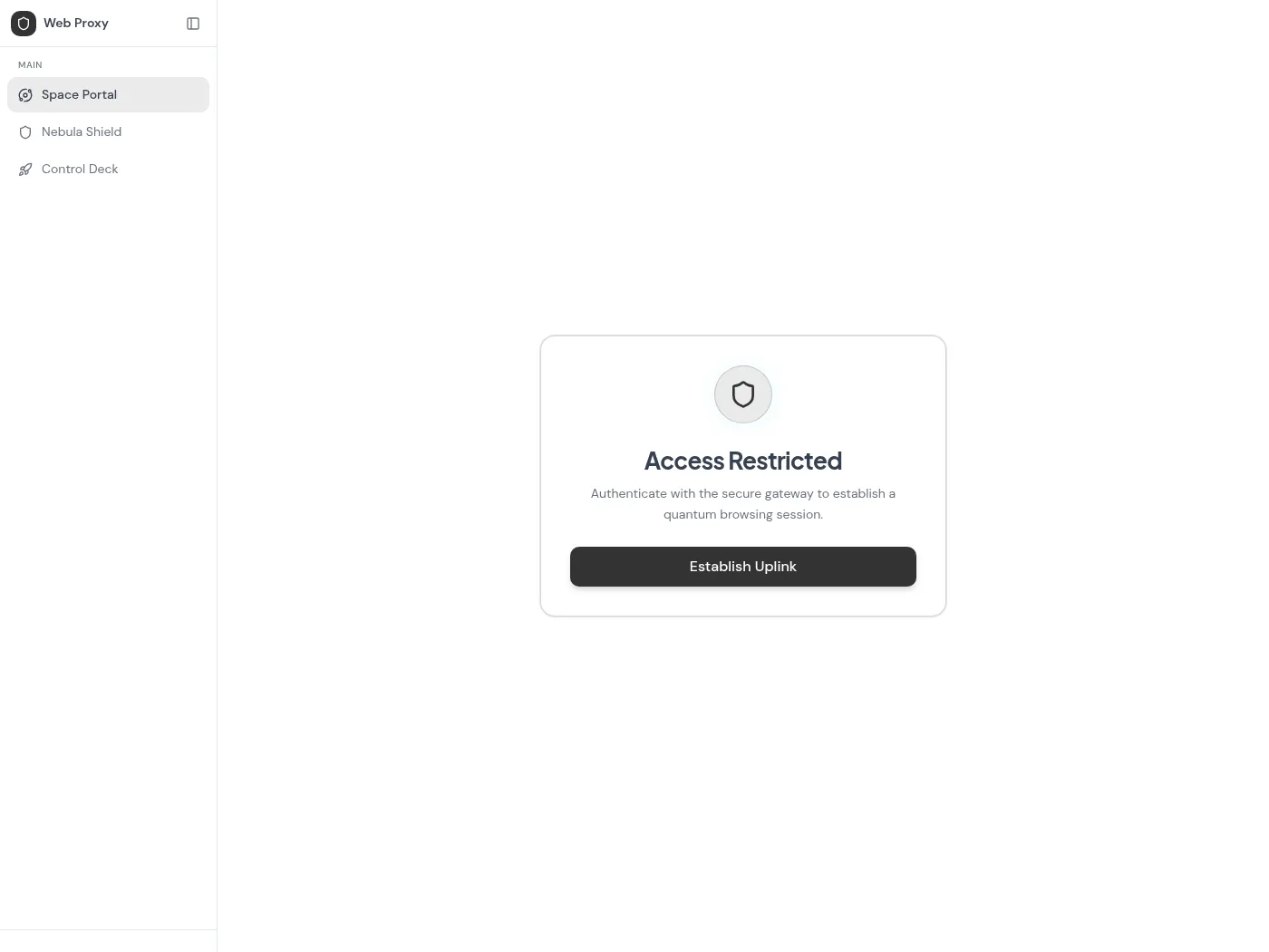 Web Proxy Portal