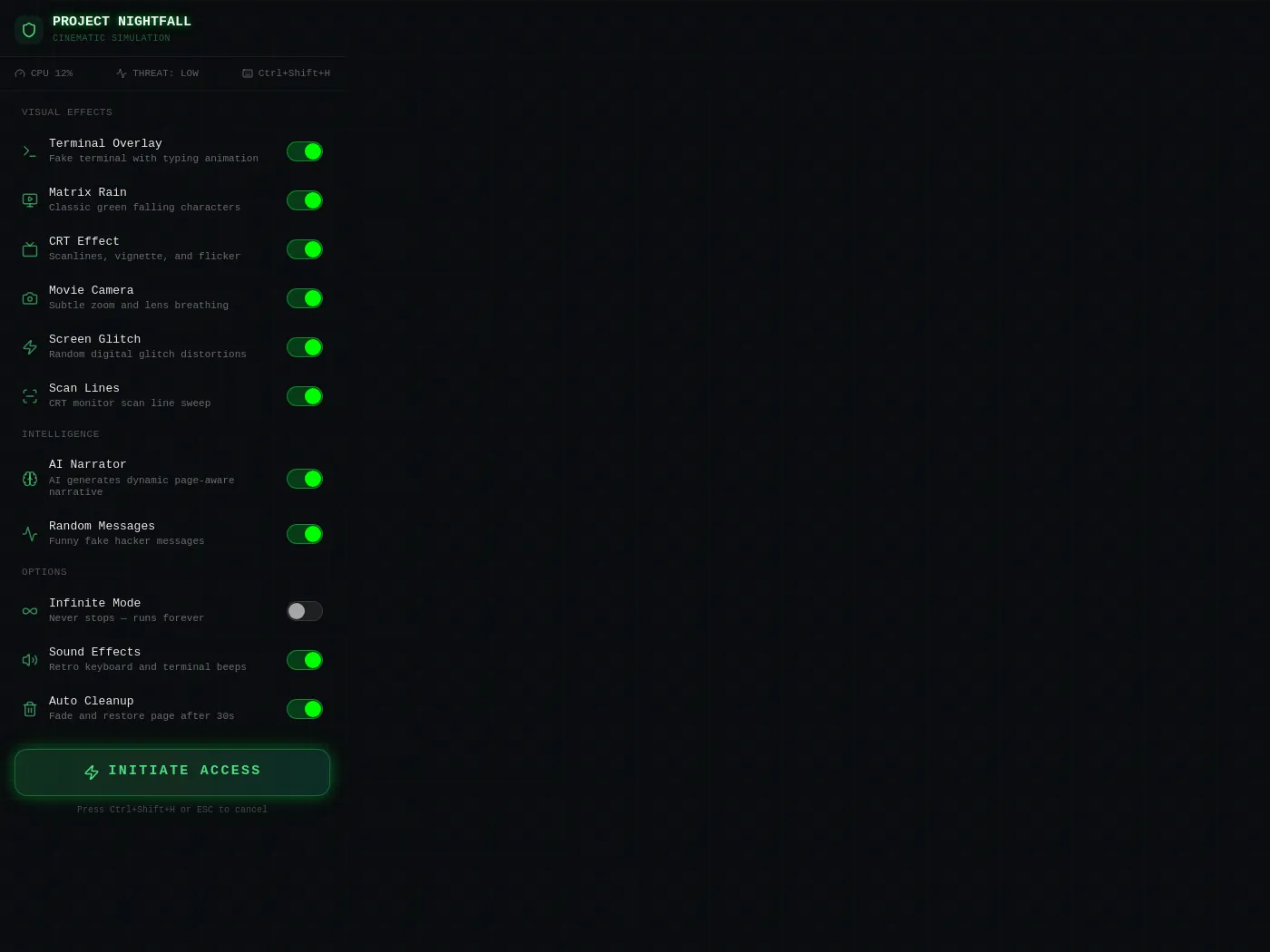 Fake Hacker Mode