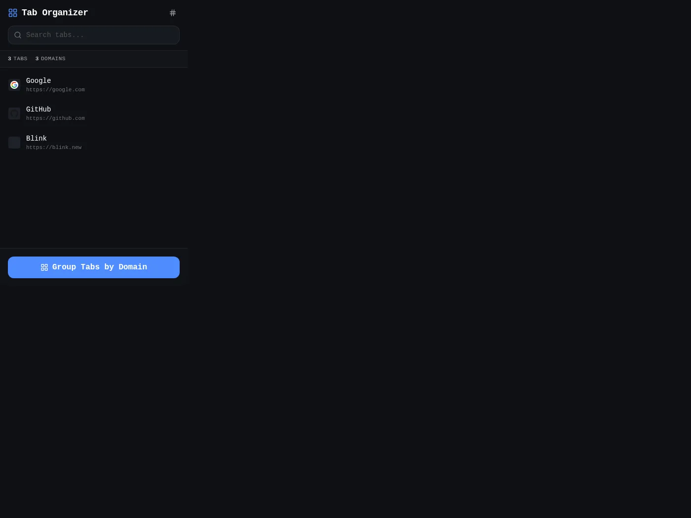 Tab Organizer Extension