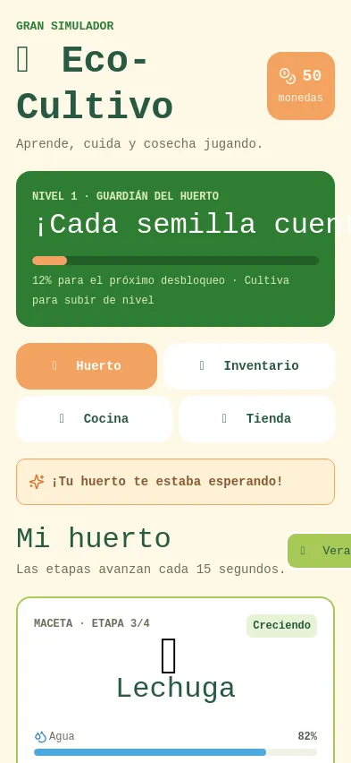 EcoCultivo Kids Sim