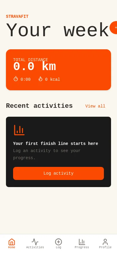 StravaFit Mobile Tracker