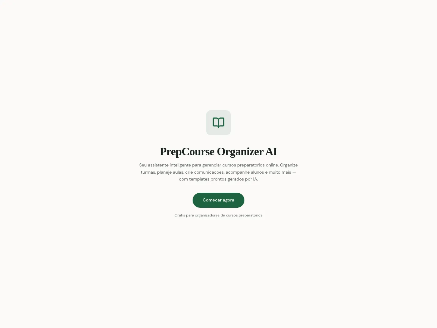 PrepCourse Organizer AI