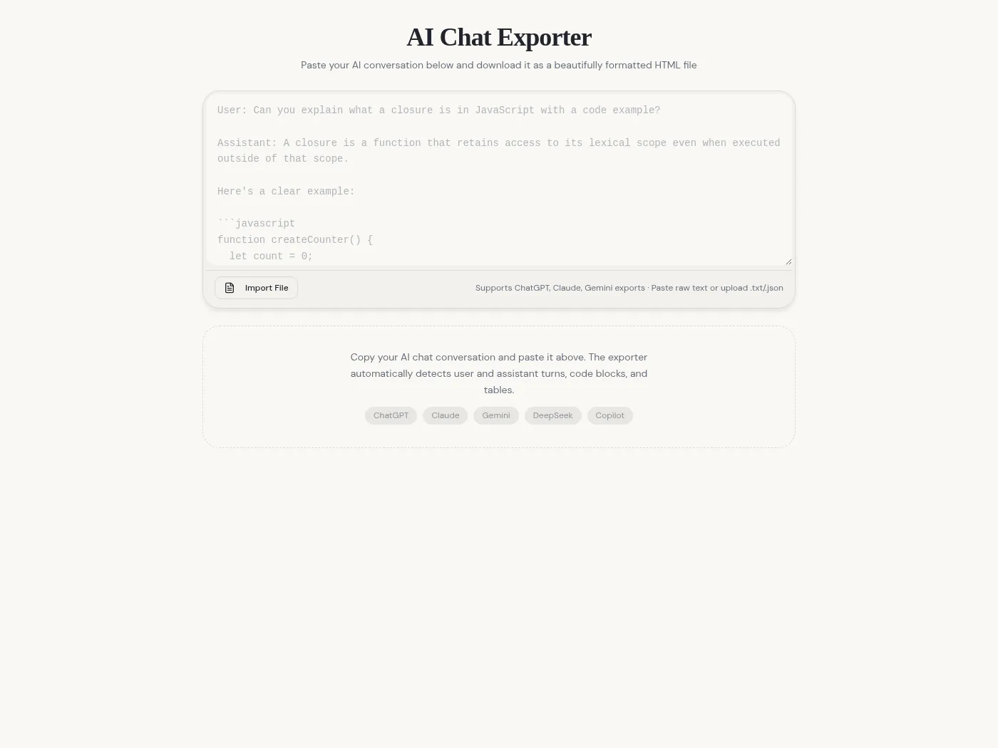 AI Chat Exporter