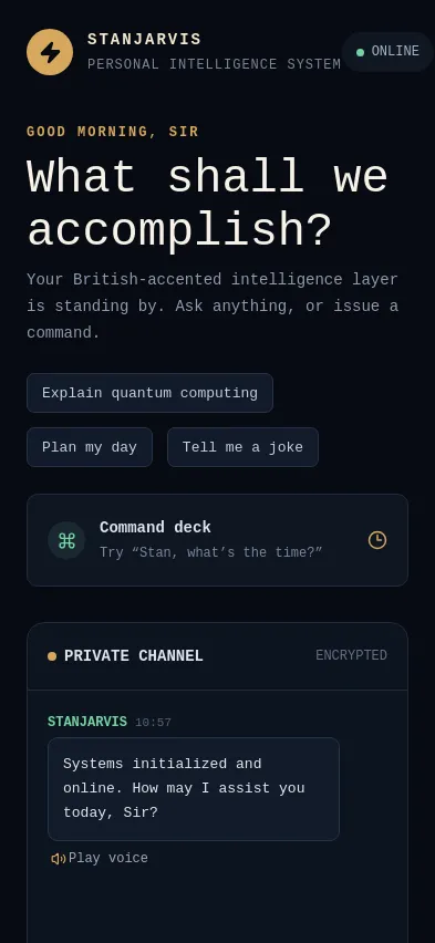 StanJarvis AI Assistant