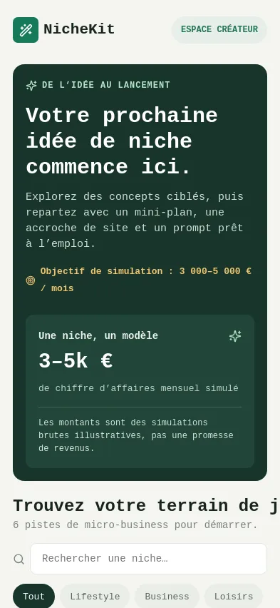 Niche Mobile App Builder