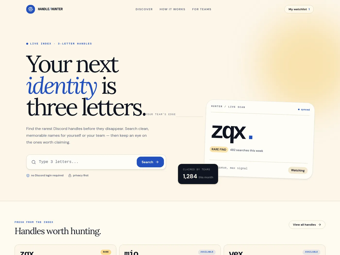 Discord Handle Hunter
