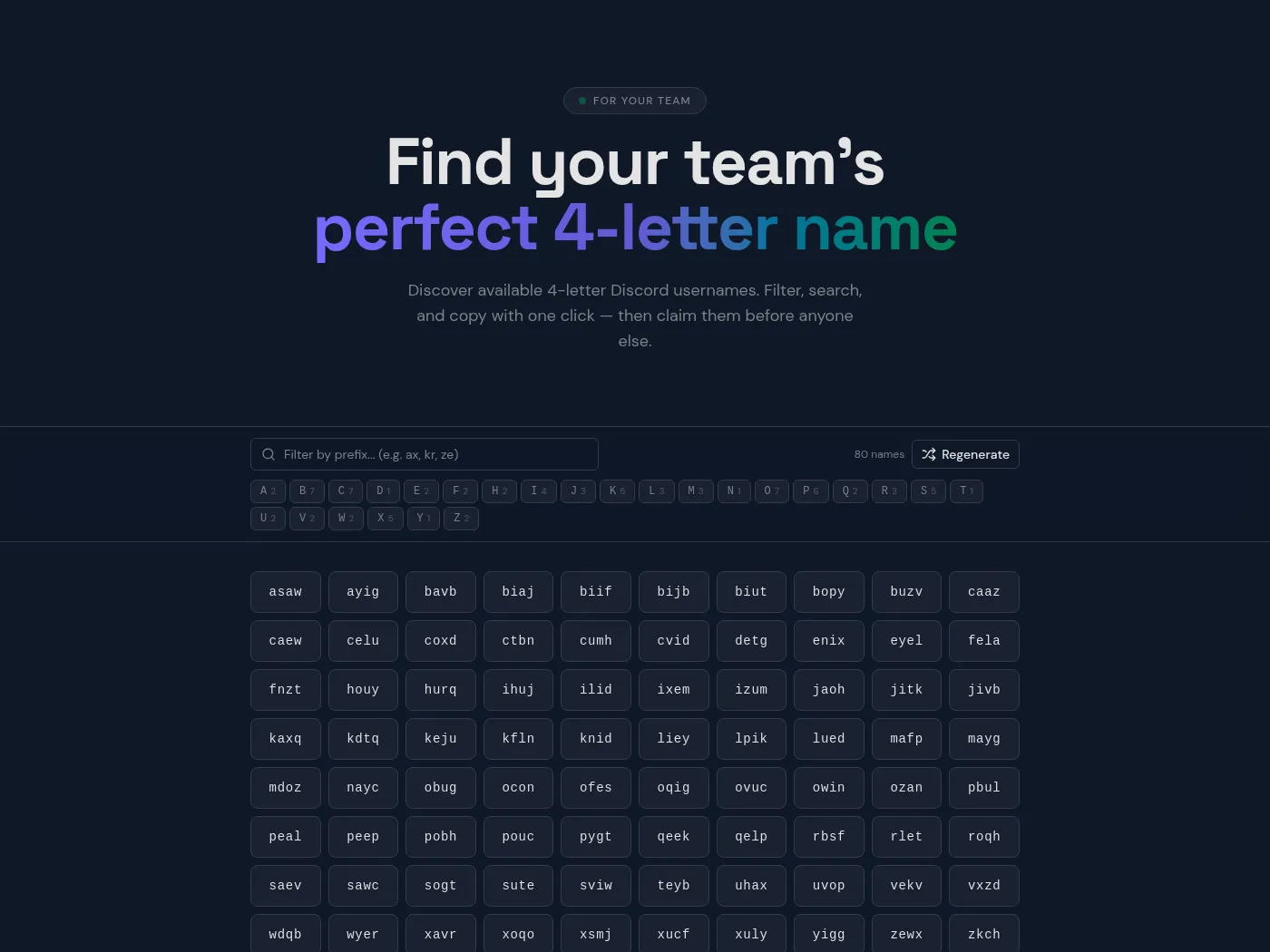 Discord Name Finder