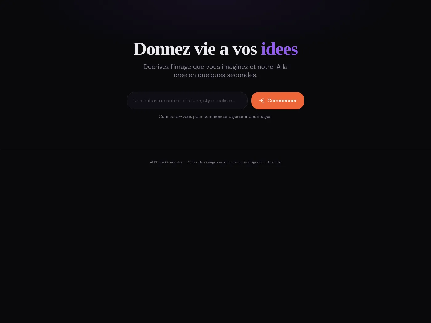 AI Photo Generator Site