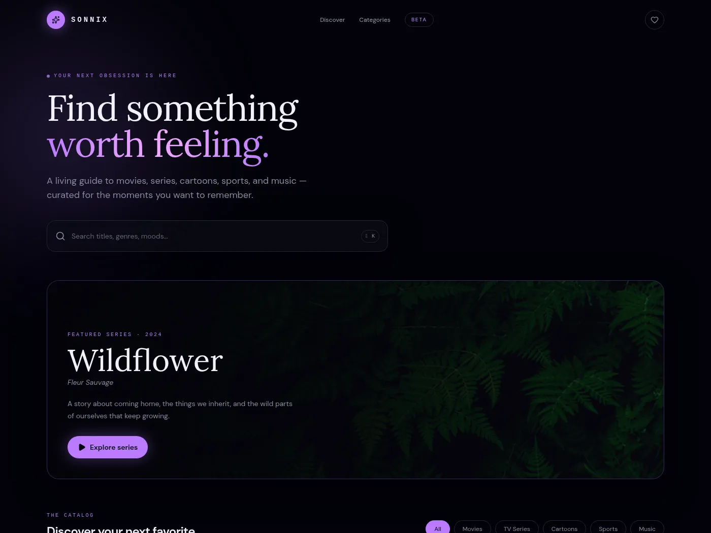 SONNIX Entertainment Finder