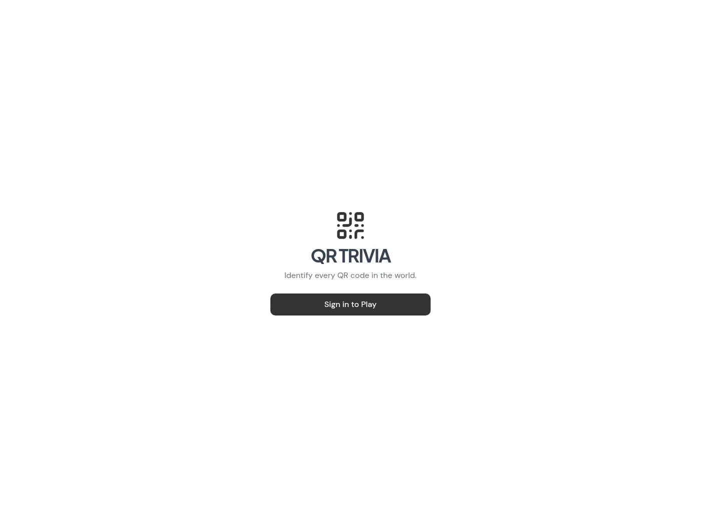 QR Code Trivia Game