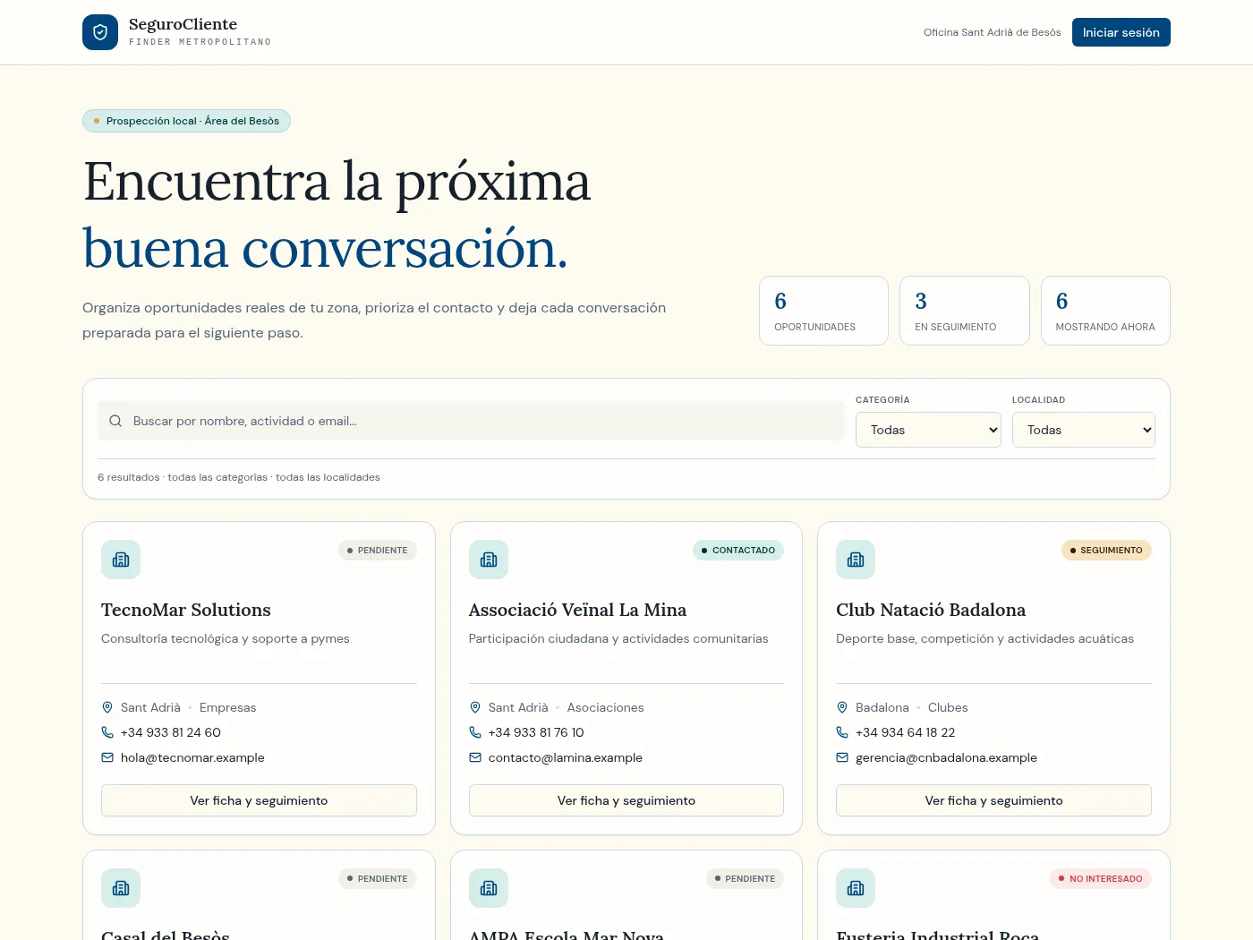 SeguroCliente Web Finder