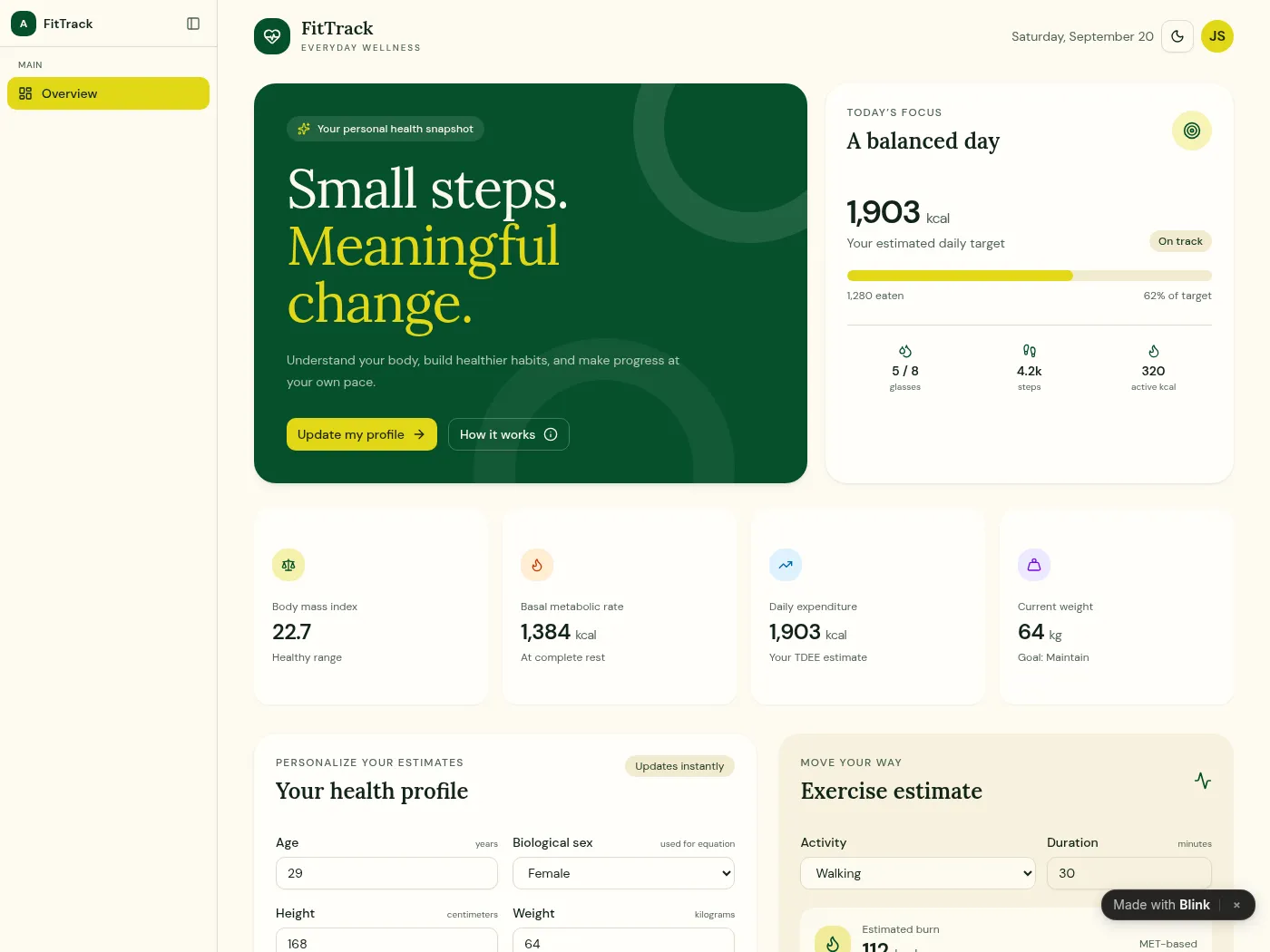 FitTrack Dashboard