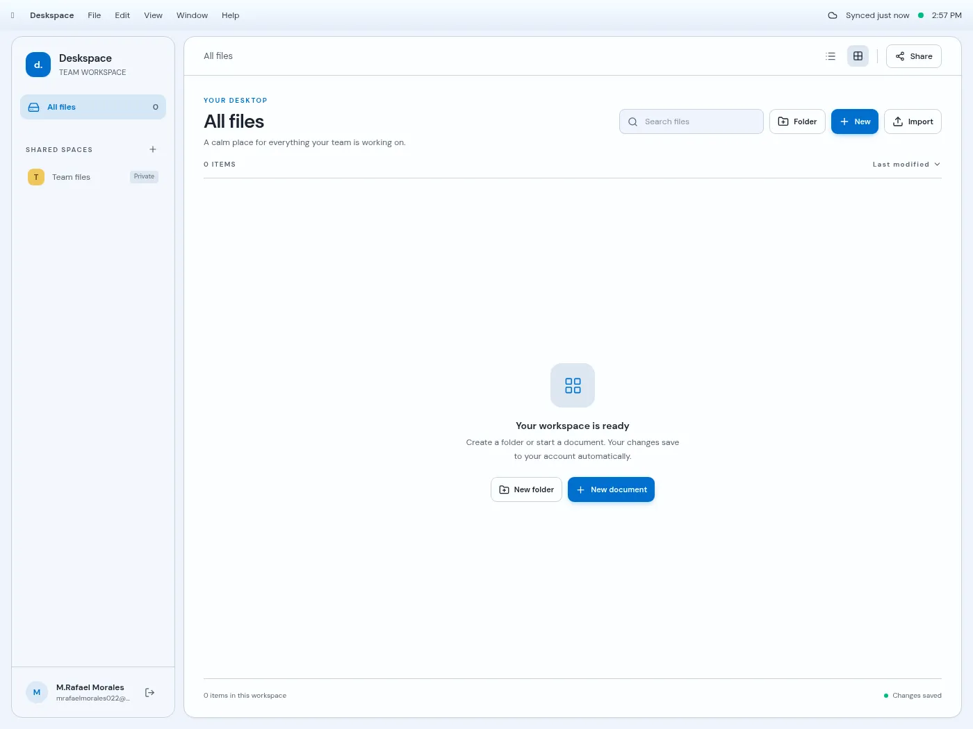 MacOS Virtual Workspace