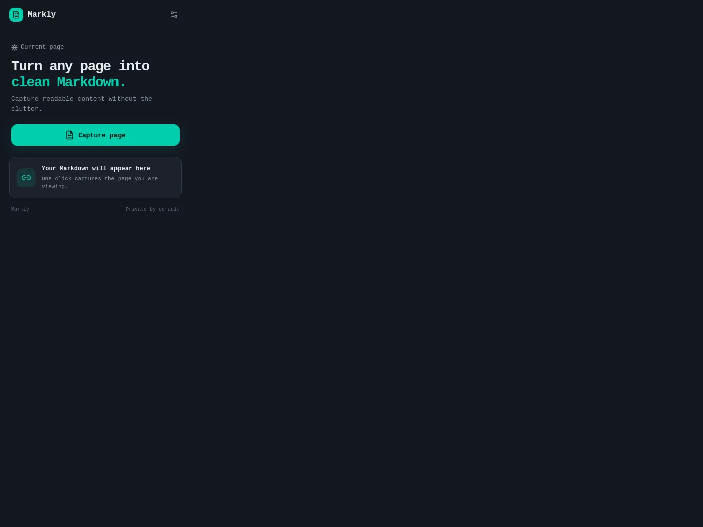 Markdown Web Scraper Extension
