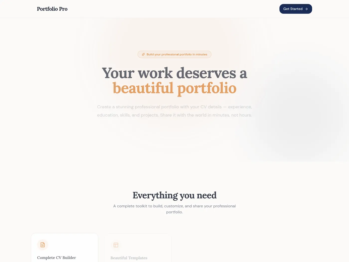 Portfolio Builder Pro