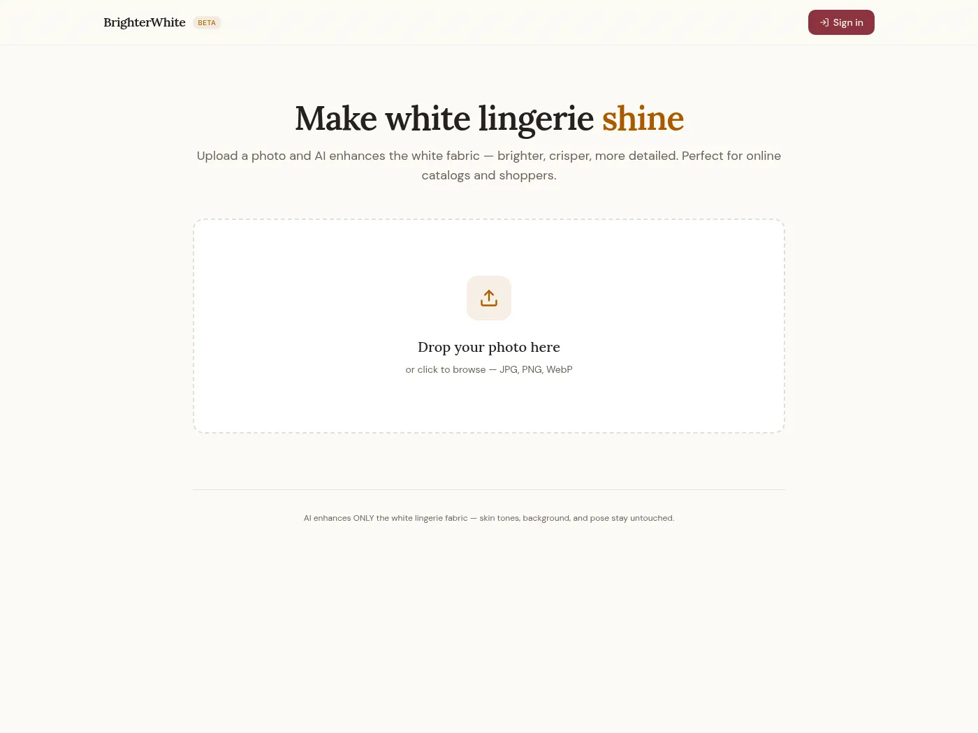 BrighterWhite Lingerie Visualizer