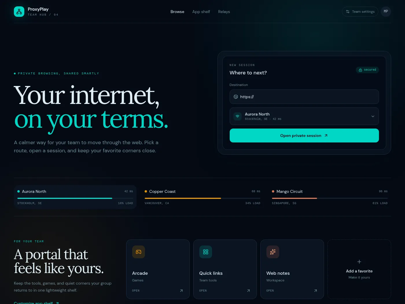 ProxyPlay Hub