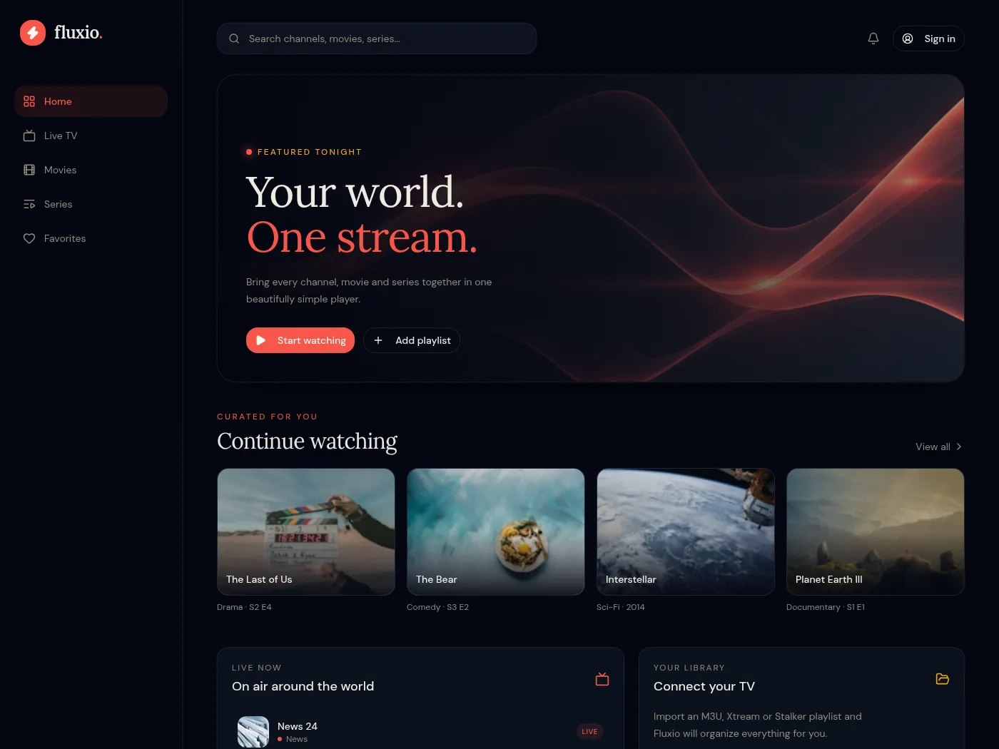 Fluxio IPTV Player