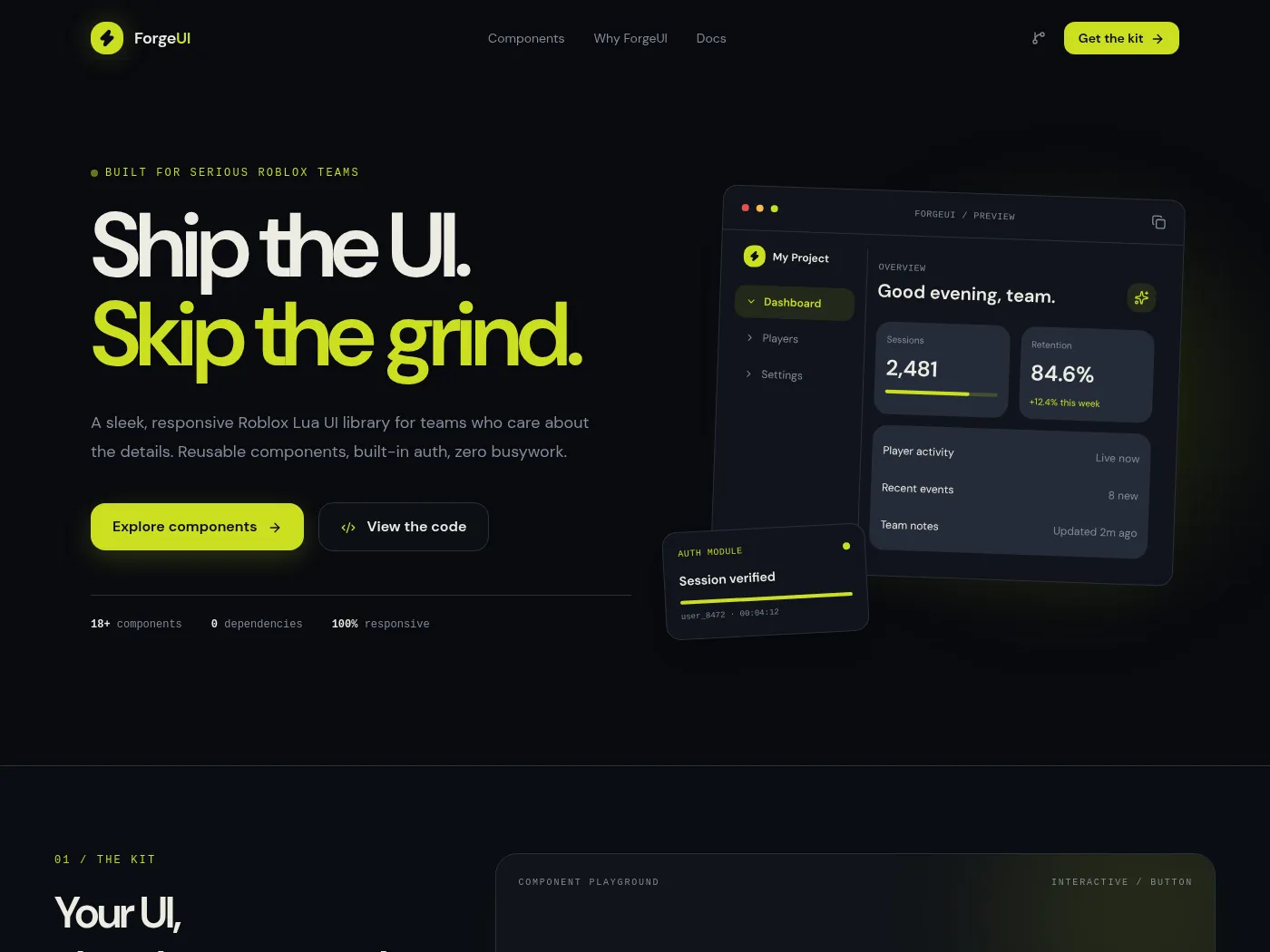 SleekRoblox UI Kit