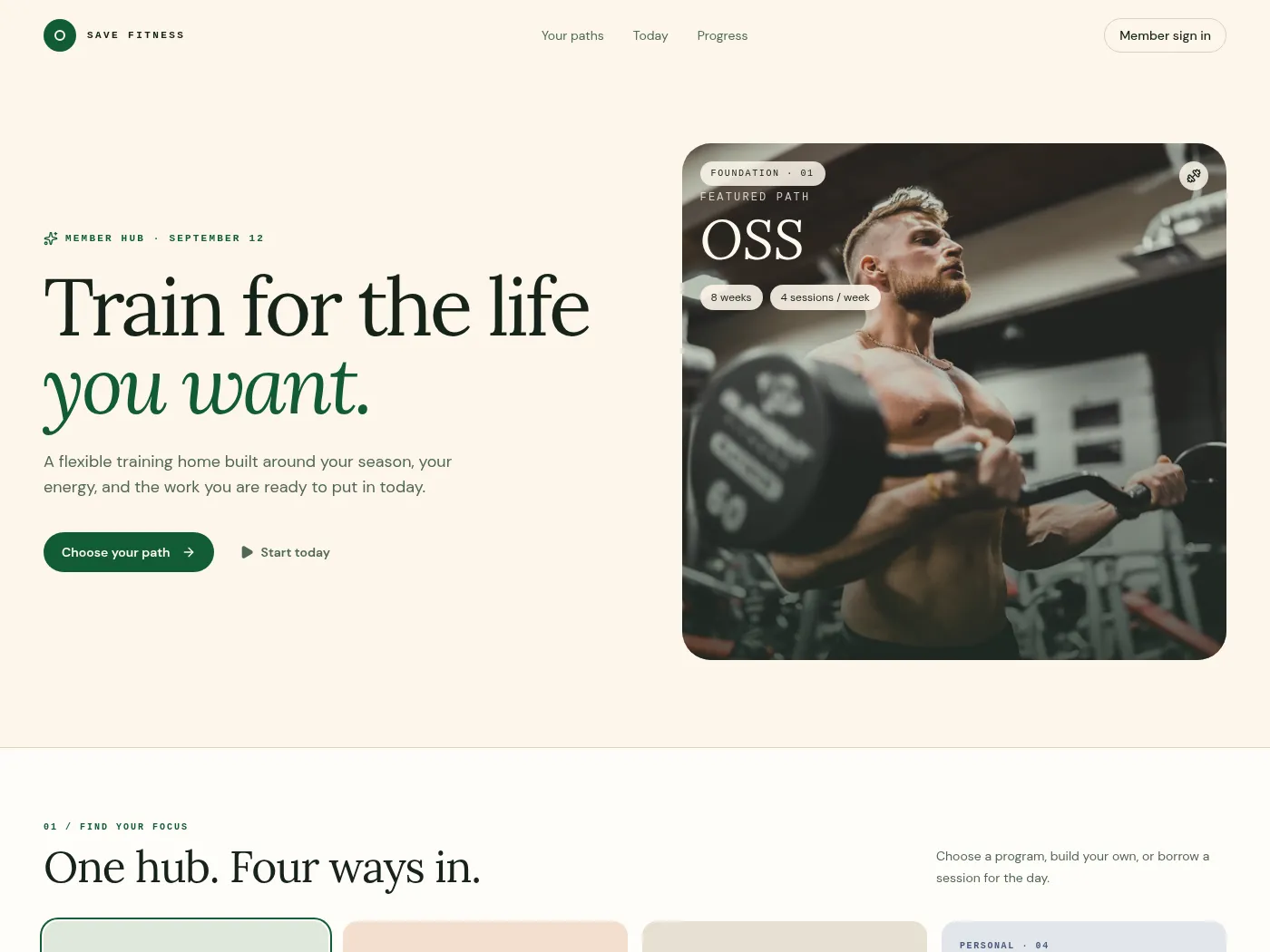 SAVE Fitness Member Hub