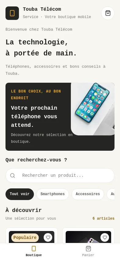 Touba Télécom Service App
