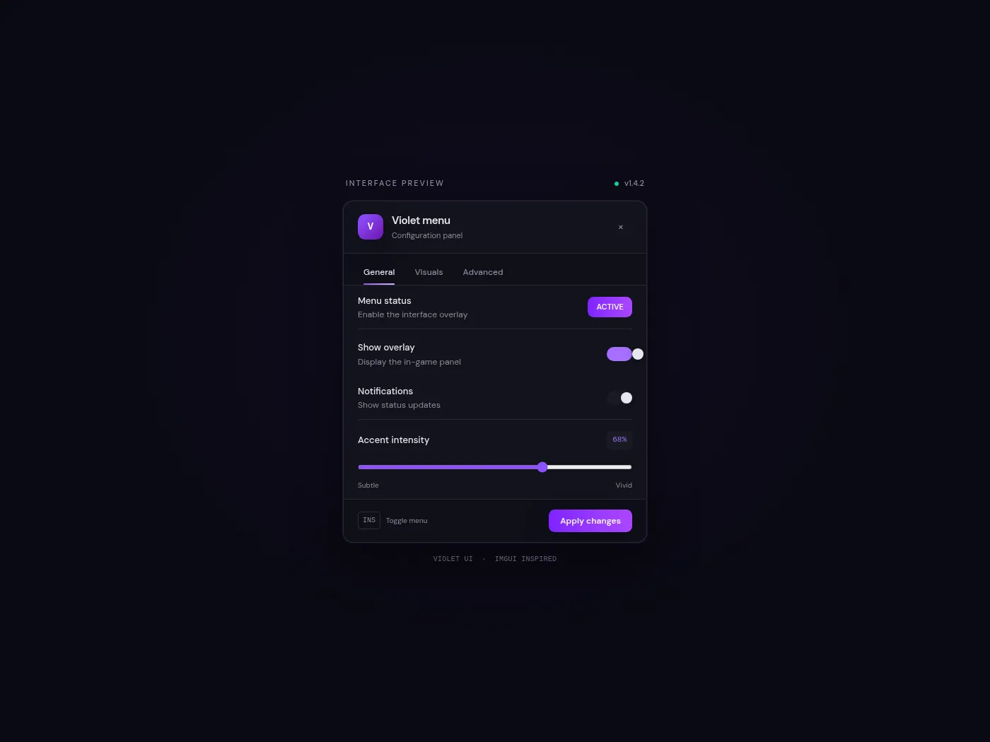 Sleek ImGui Menu