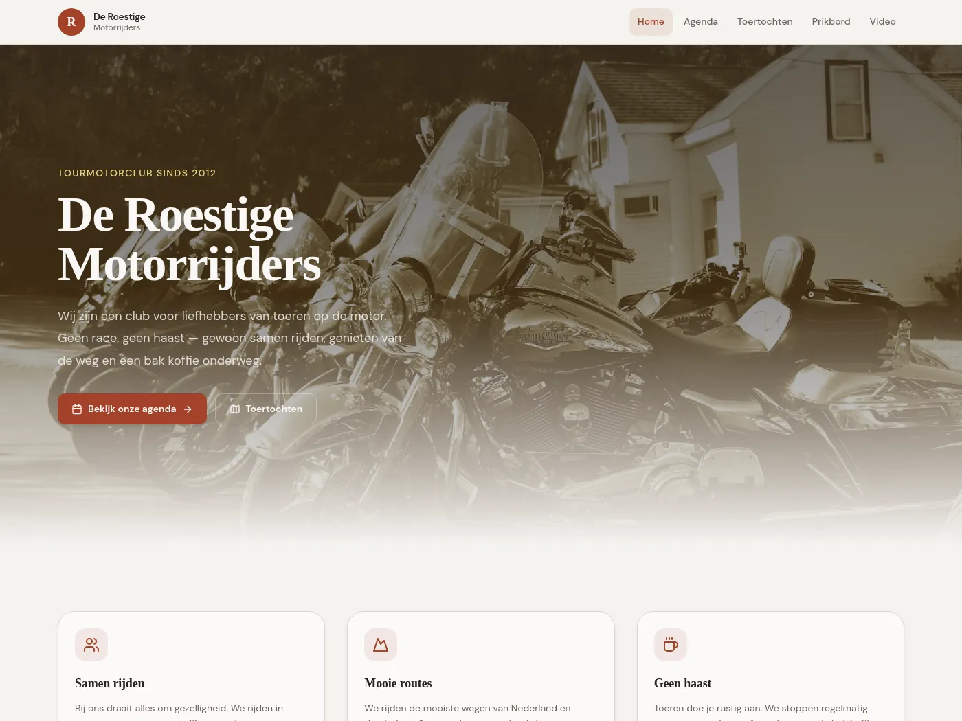 De Roestige Motorrijders Site